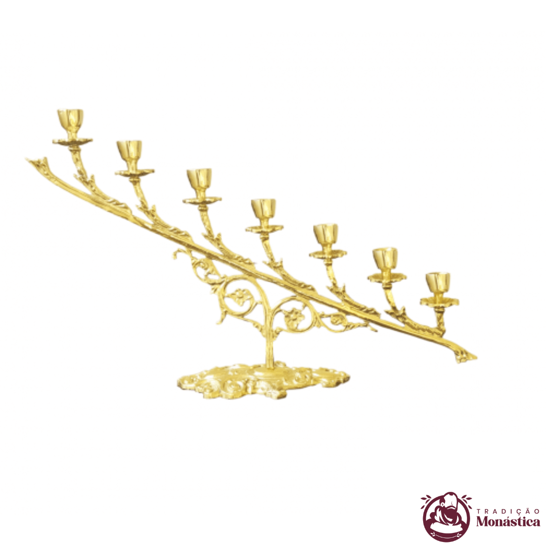 Castiçal/Candelabro 7 Velas - Tradição Monástica