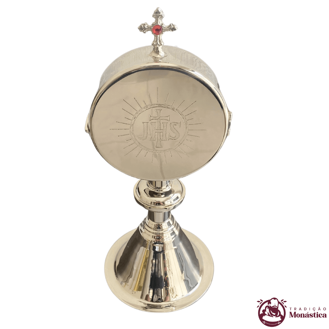 Píxide Banhado em níquel - Hóstia de 8cm